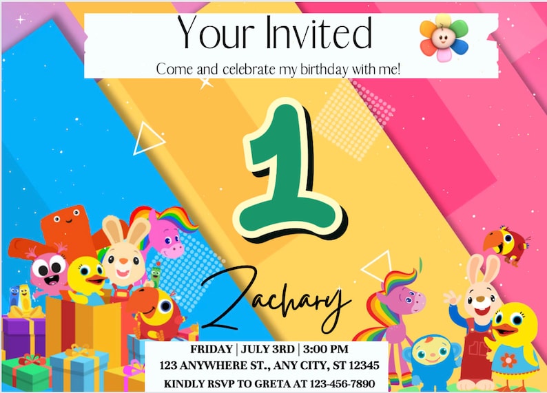Babyfirst TV Invitation, Babyfirst, Birthday Invitation, Digital ...