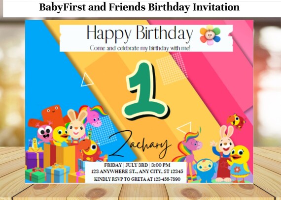 Babyfirst TV Invitation Babyfirst Birthday Invitation - Etsy