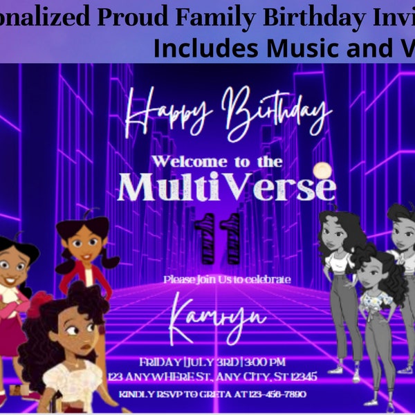 Proud Family Birthday Invitation - Etsy