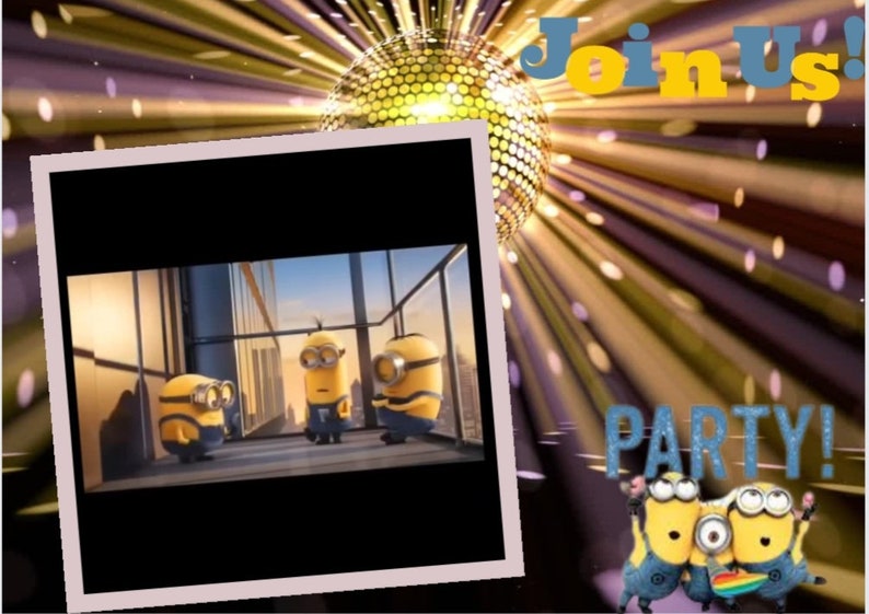 Minions, Minions Party, Minions Dance, Minions Video Invitation - Etsy