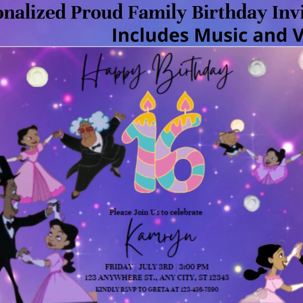 Proud Family Birthday Invitation - Etsy