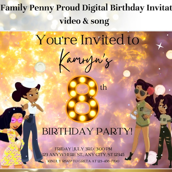 Proud Family Birthday Invitation - Etsy