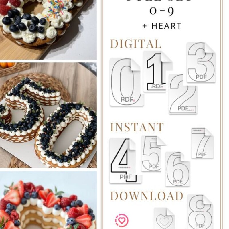 Number Stencils for Cake - Etsy