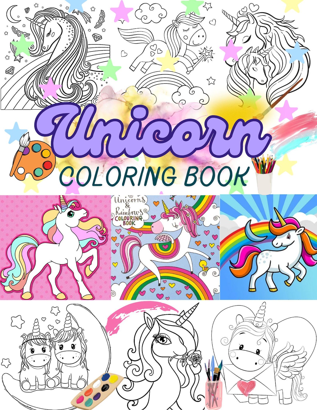 Unicorn Coloring Book for Kids - 50 Magical Pages of Fun & Creativity ...