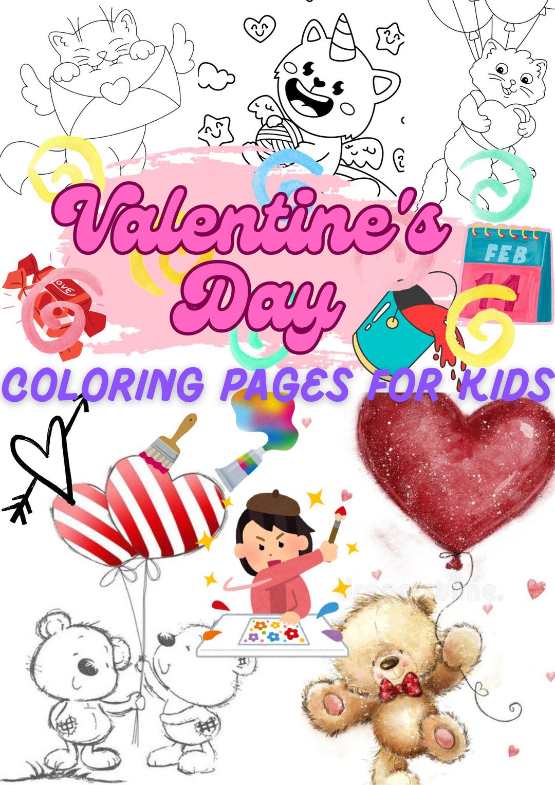 Valentine's Day Coloring Pages for Kids: Fun and Creative Printable ...