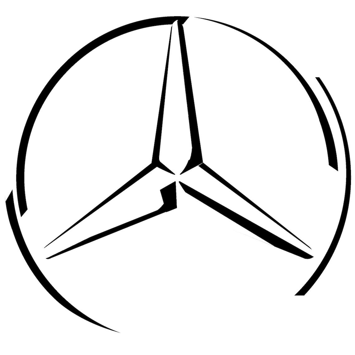 Buy Mercedes Benz Logo SVG Mercedes-benz DXF Black and White JPG Online ...