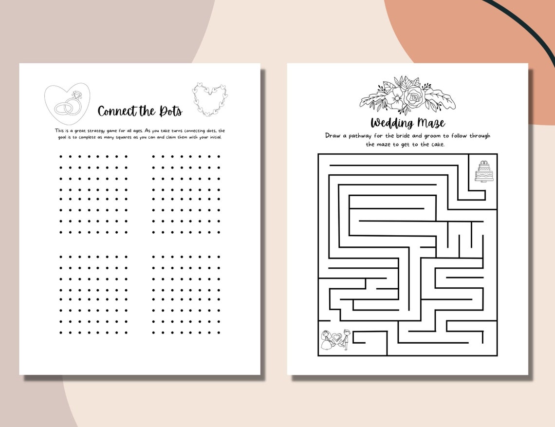 Wedding Activity Printable Editable Fall Wedding Activity - Etsy