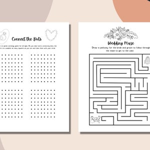 Wedding Activity Printable, Editable Fall Wedding Activity Pages, Older ...