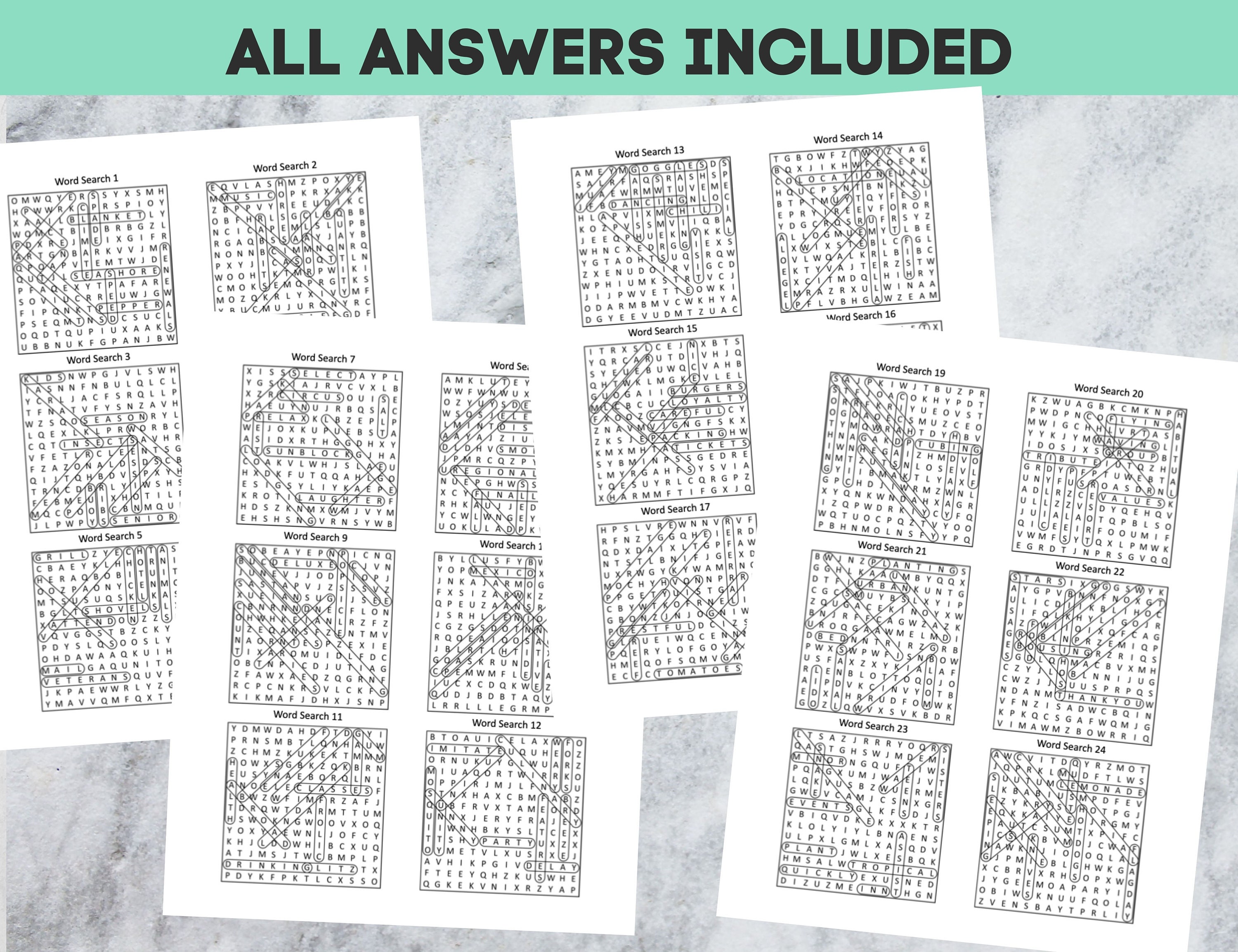 Summer Activity Pack, Printable Summer Word Search Coloring Pages - Etsy