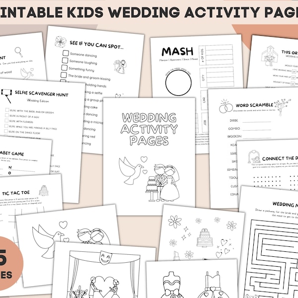 Kid Wedding Activity - Etsy