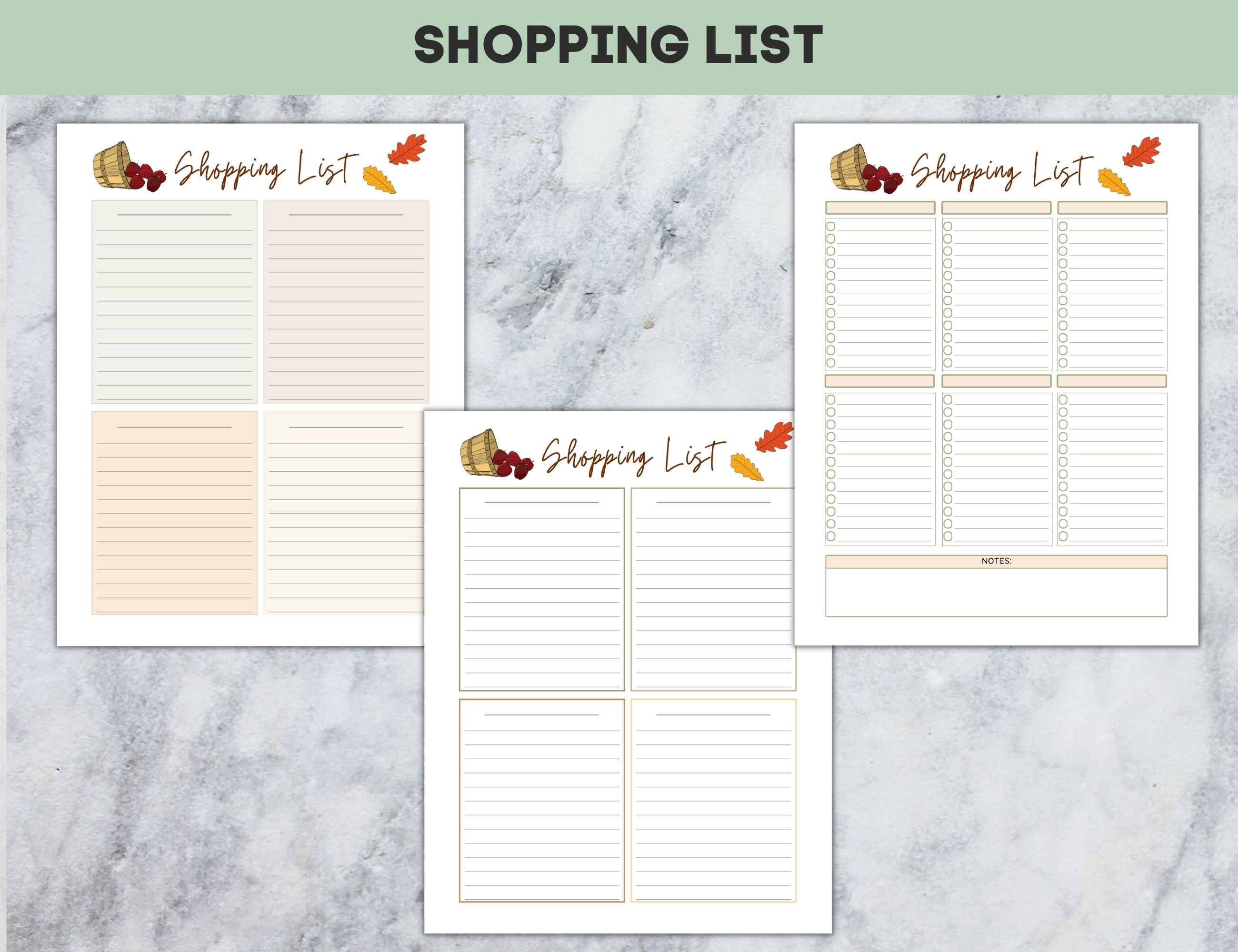 Fillable Meal Planner, Fall Printable Meal Plan, Editable Meal Plan ...