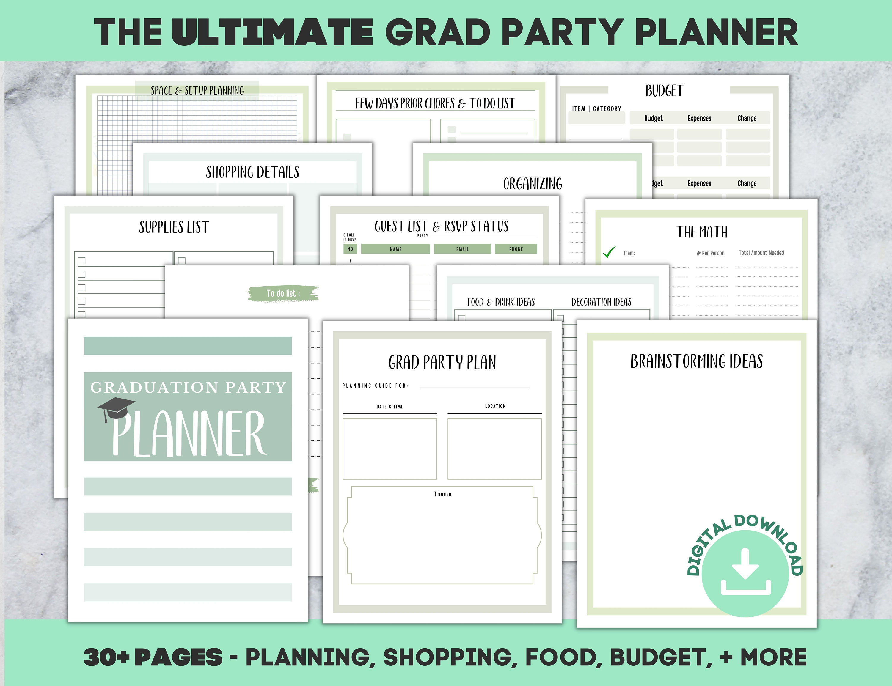 Graduation Party Printable Party Guest List 7 Graduation Party Ideas