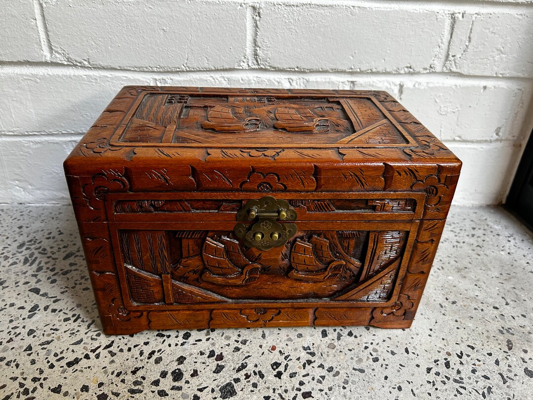 Camphor Box 30cm Boat Design - Etsy