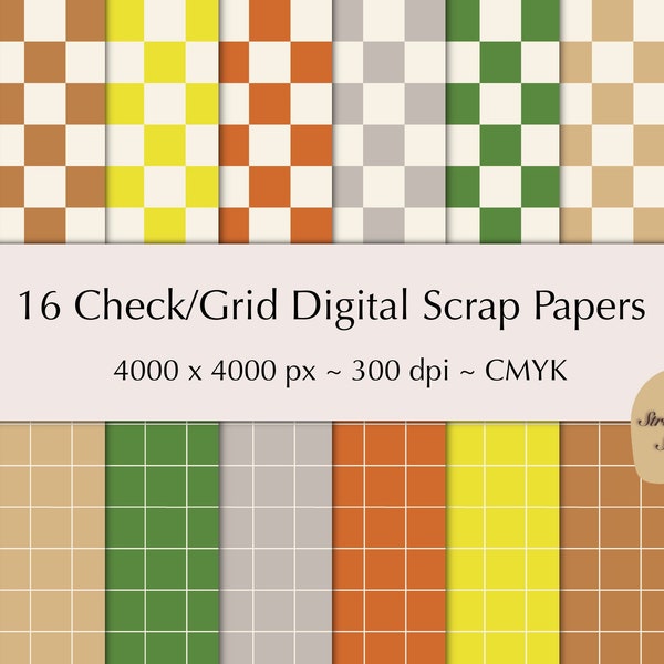 Grid Wrapping Paper - Etsy