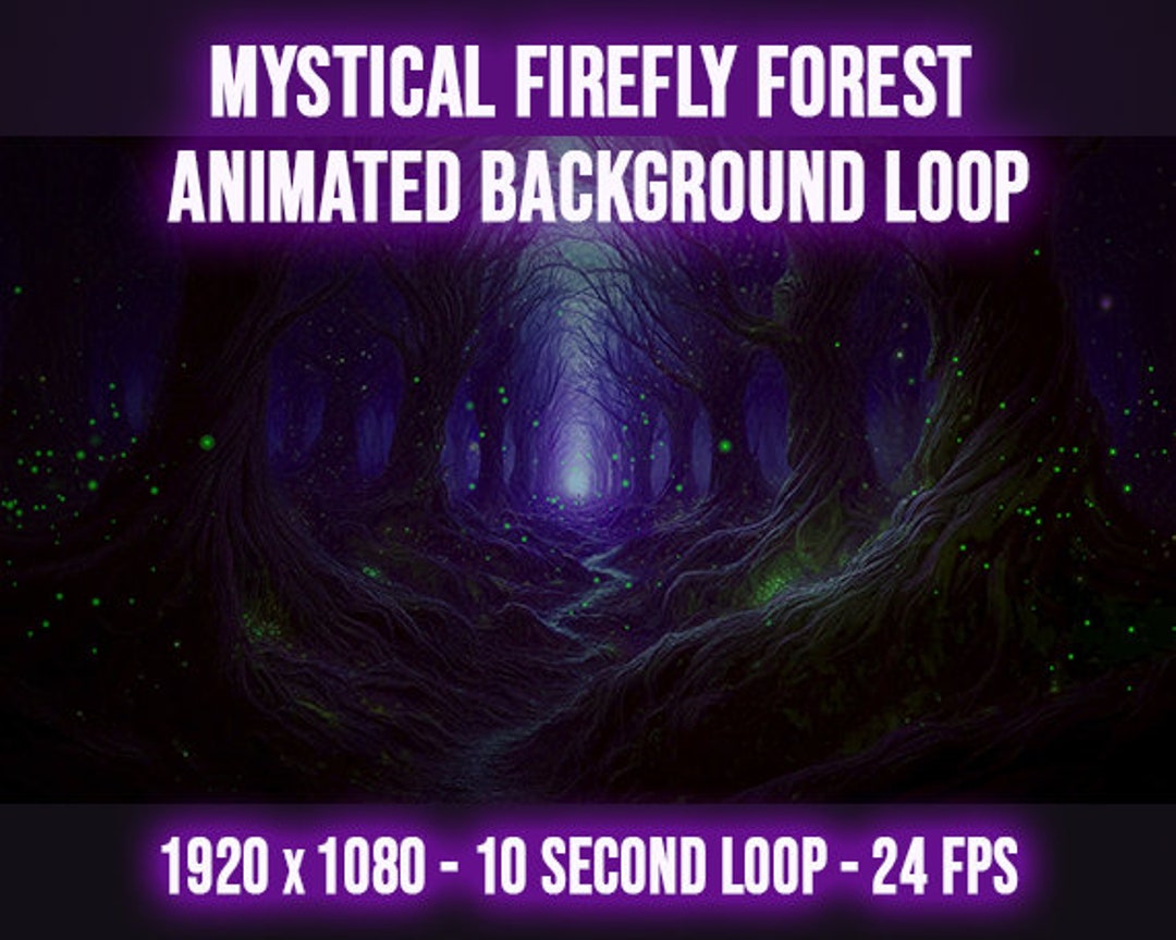 Mystical Firefly Forest Animated Background Loop (MP4) - Etsy