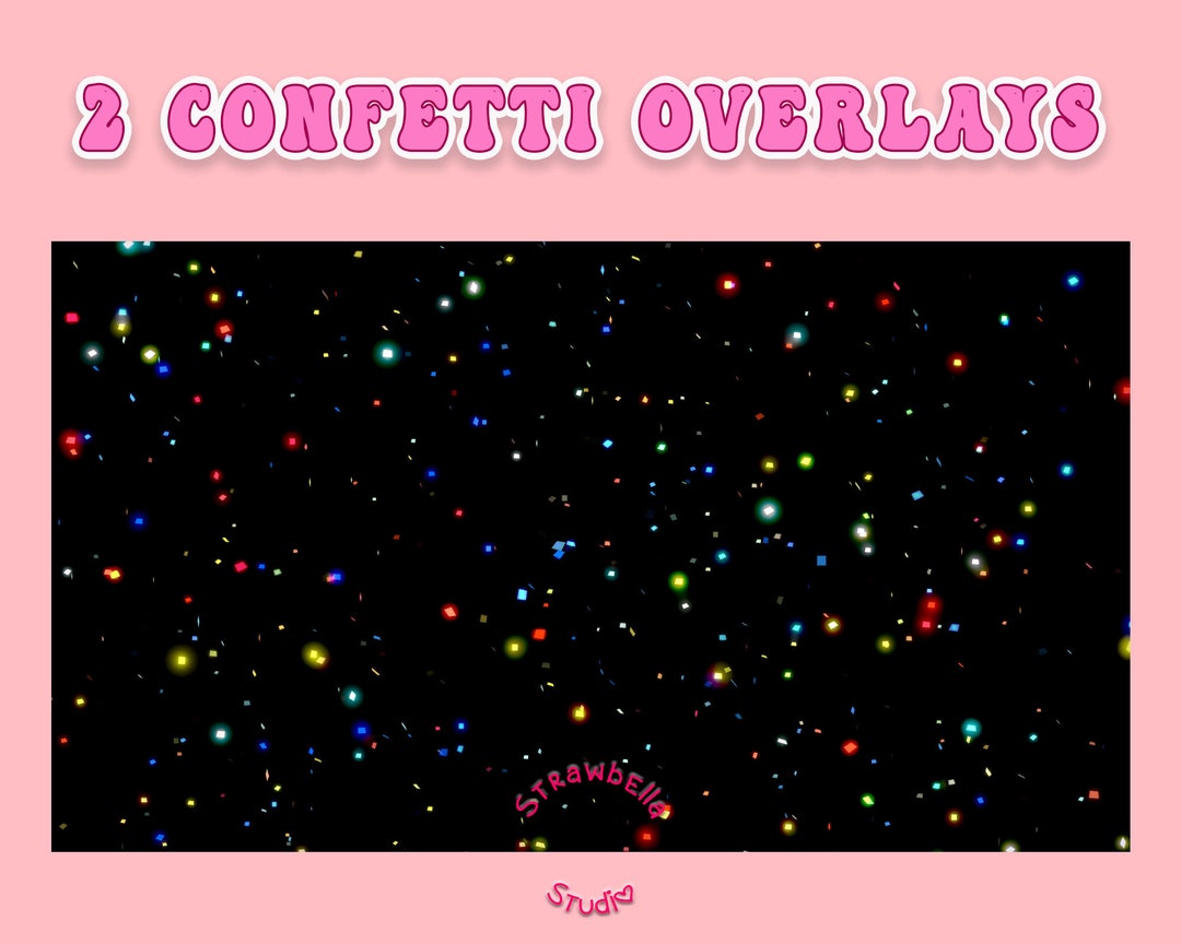 Twitch Confetti Overlay: Glow Party Animated Video Loop (digital ...