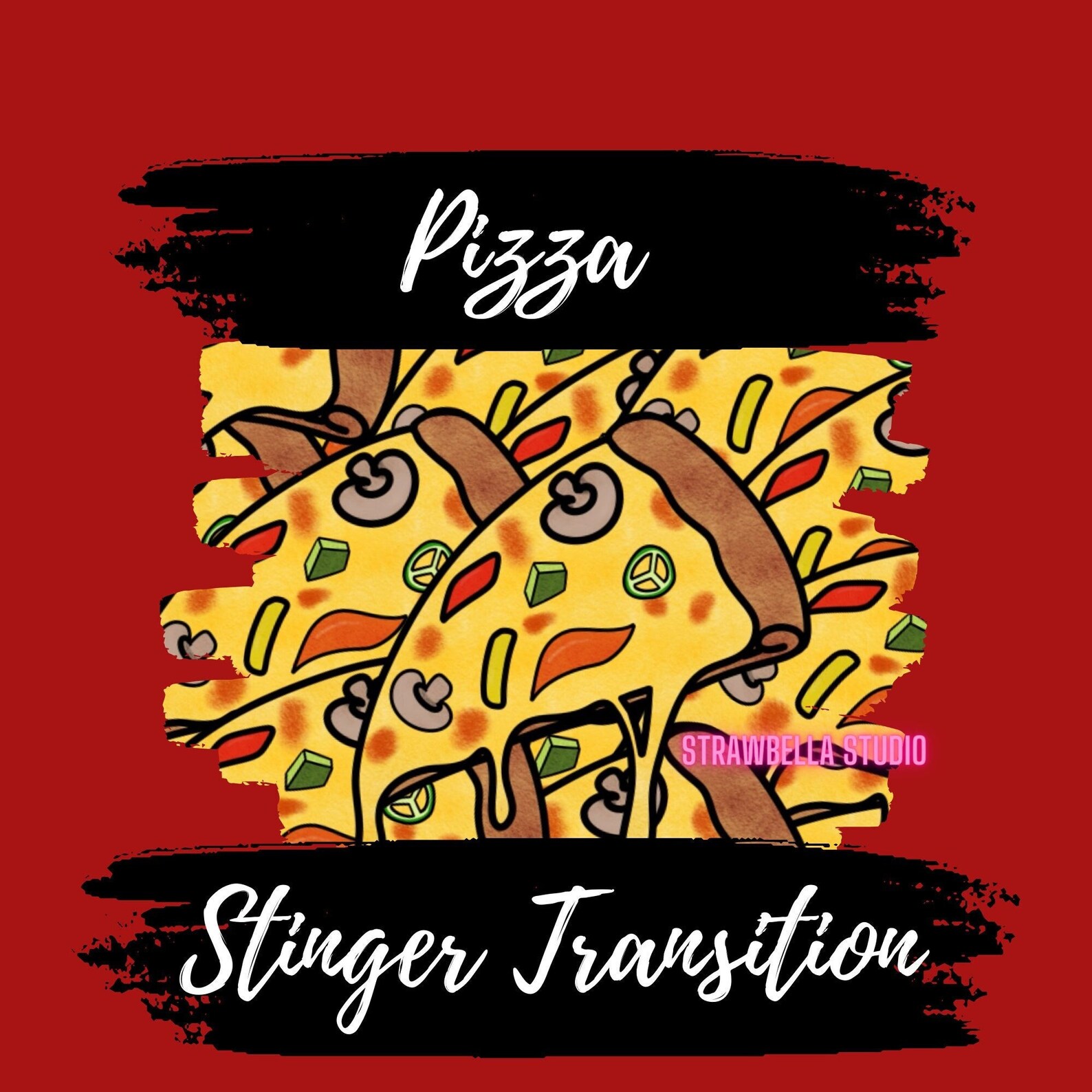 Pizza Twitch Stinger. Animated Food Transition. Pizza Animation. - Etsy