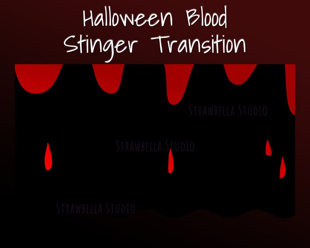 Blood Stinger Video Transition – Halloween OBS Stream (webm, Mov) - Etsy
