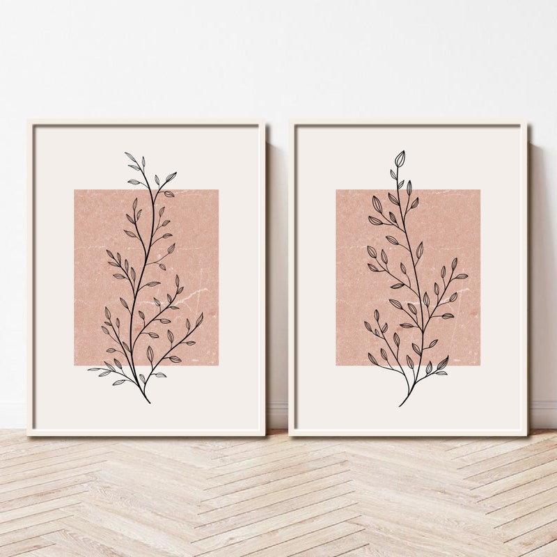 Pink Boho Wall Art - Etsy