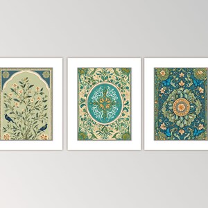 Indian Pattern Art Set of 3, Indian Pichhawai Painting, Living Room ...