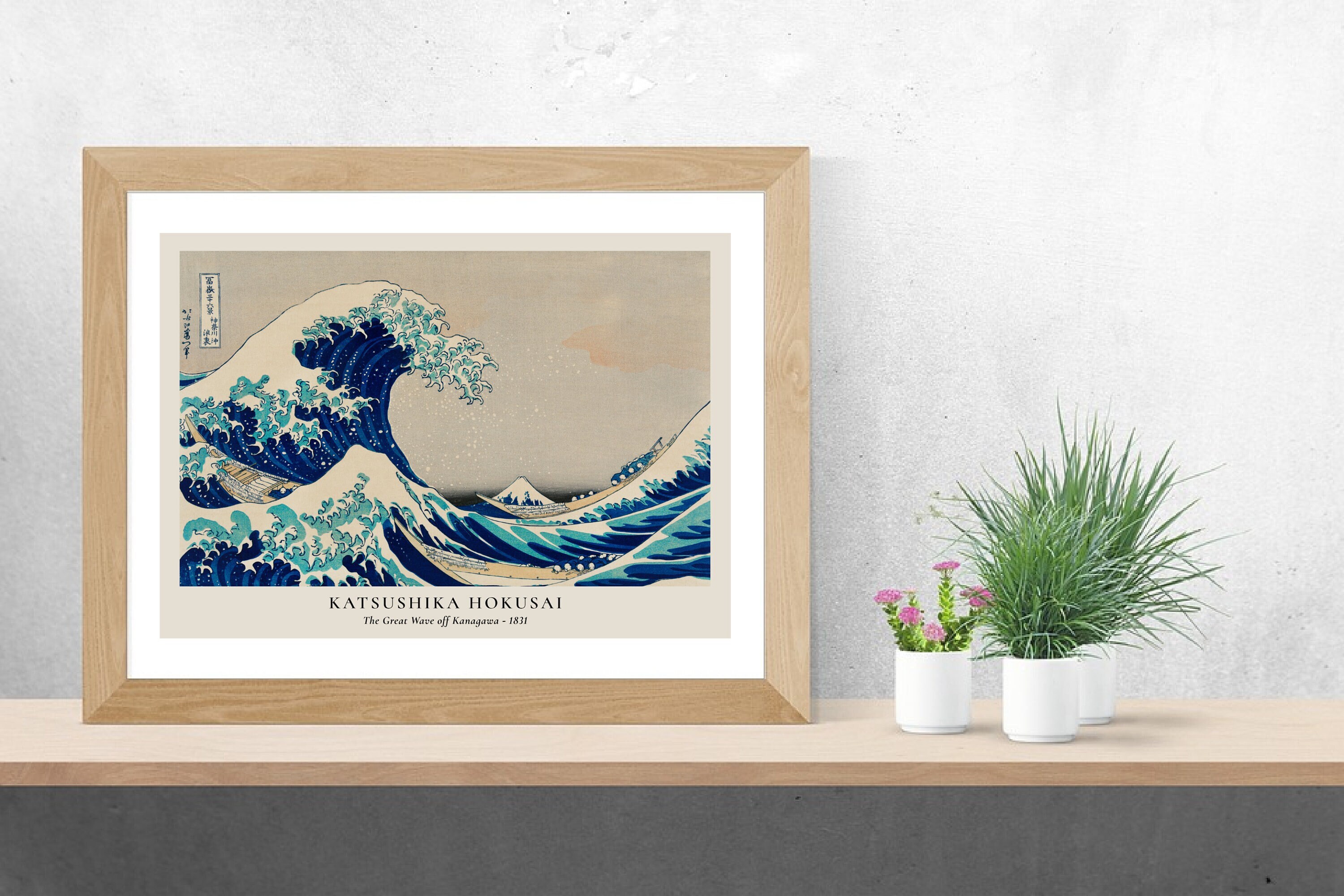 Katsushika Hokusai Japanese Exhibition Poster, the Great Wave Print ...