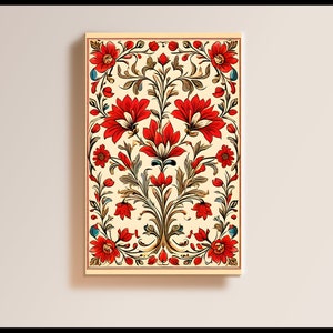 Floral Art Print Set: Traditional Folk Art (digital Download) - Etsy
