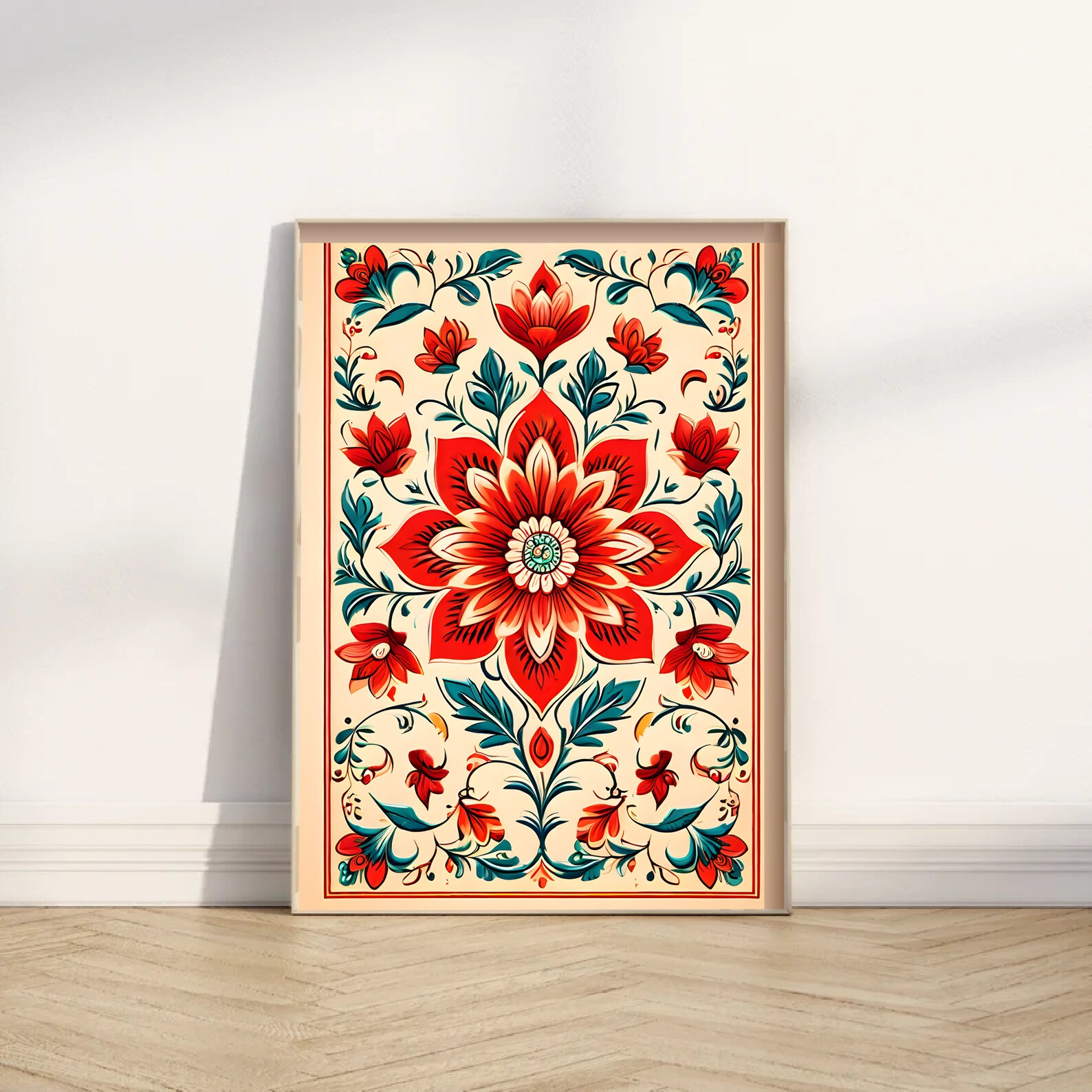 Floral Art Print Set: Traditional Folk Art (digital Download) - Etsy