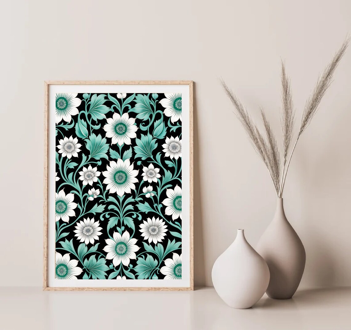 Floral Art Prints: Traditional Folk Art Set of 3 (digital Download) - Etsy