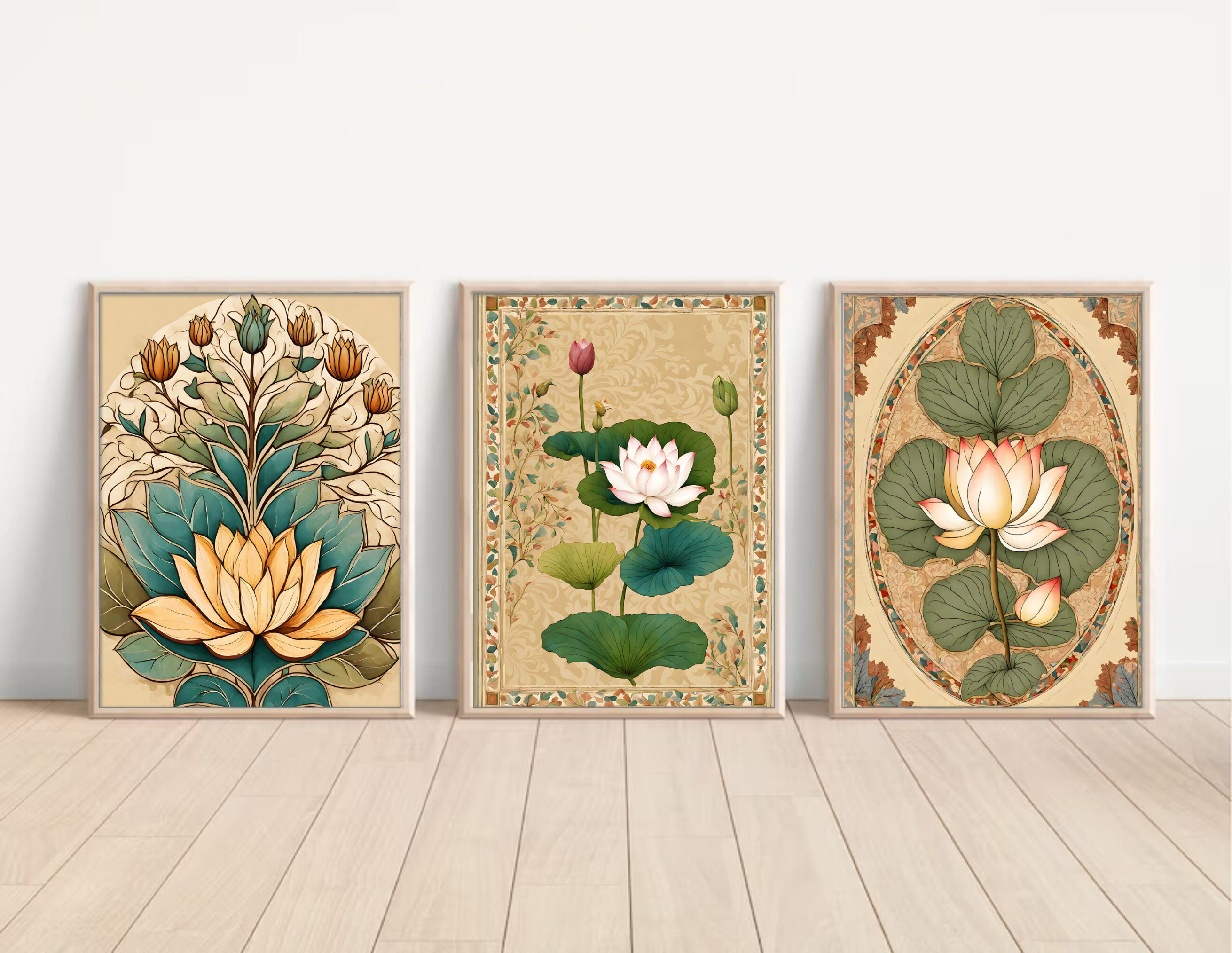 Indian Folk Pattern Art Print Set of 3,indian Art,indian Traditional ...