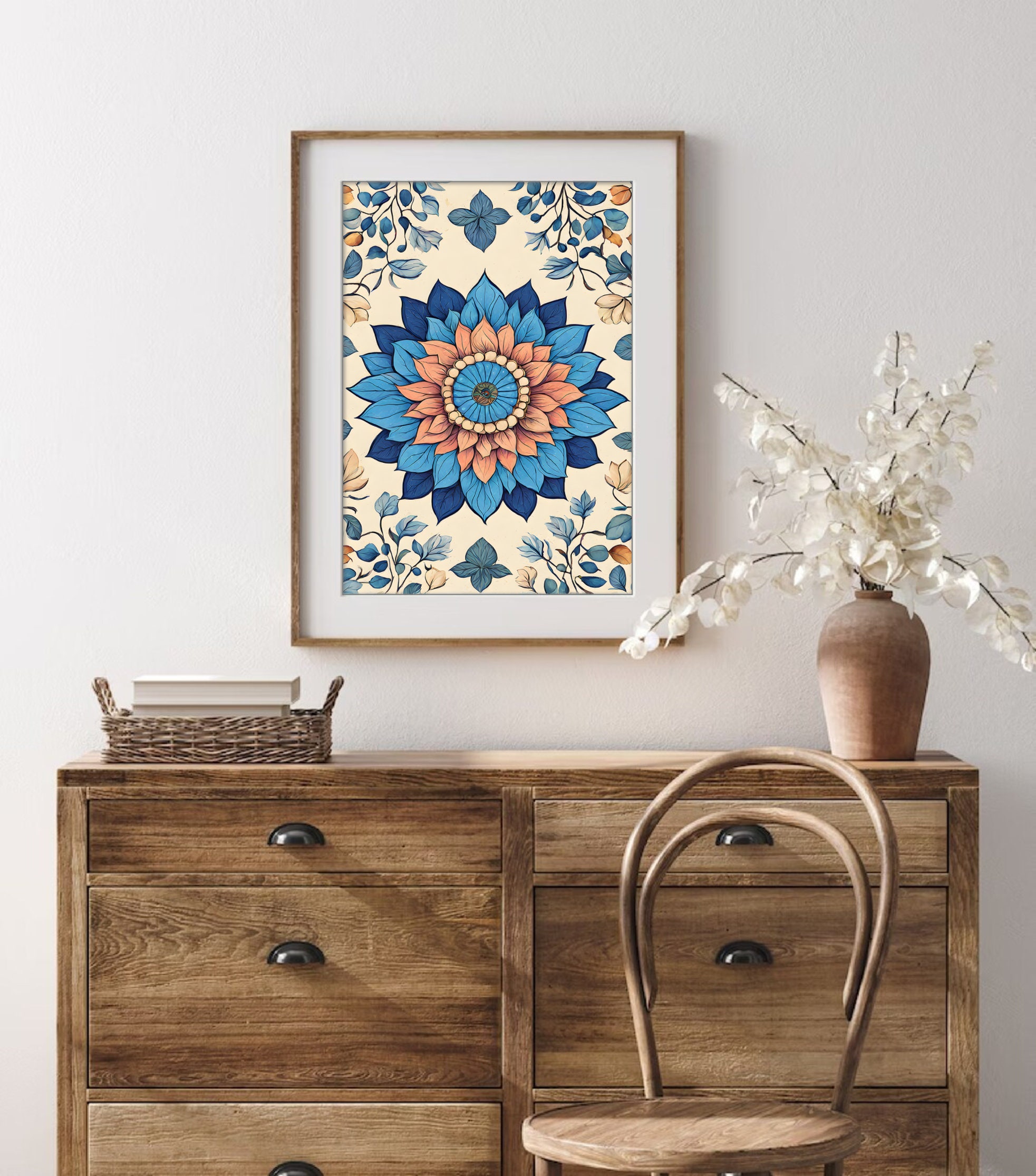 Indian Folk Art, Indian Pichawai Art, Indian Lotus Wall Art, Lotus ...