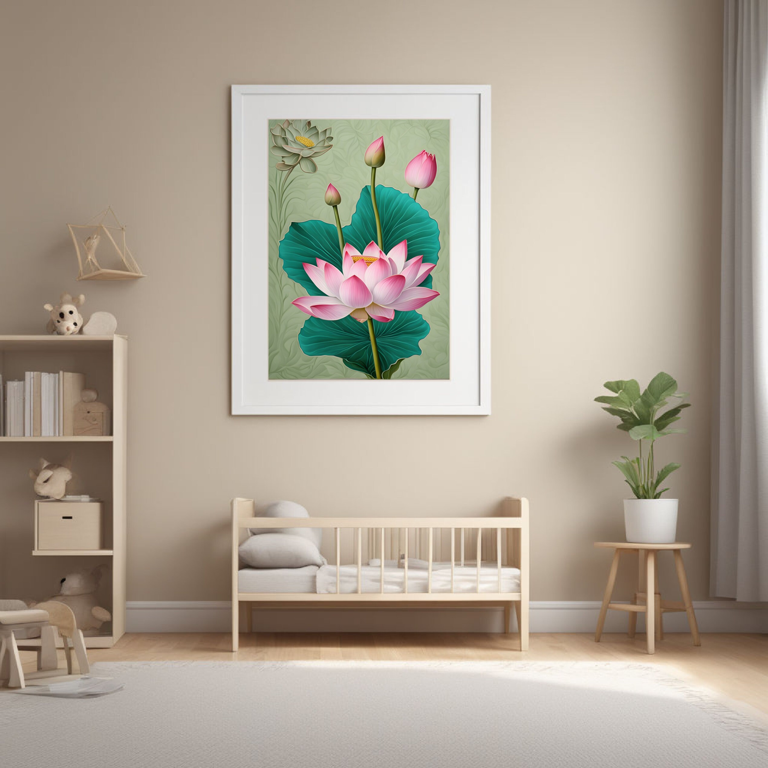 Lotus Pichwai Art Print: Traditional Folk Art (digital Download) - Etsy