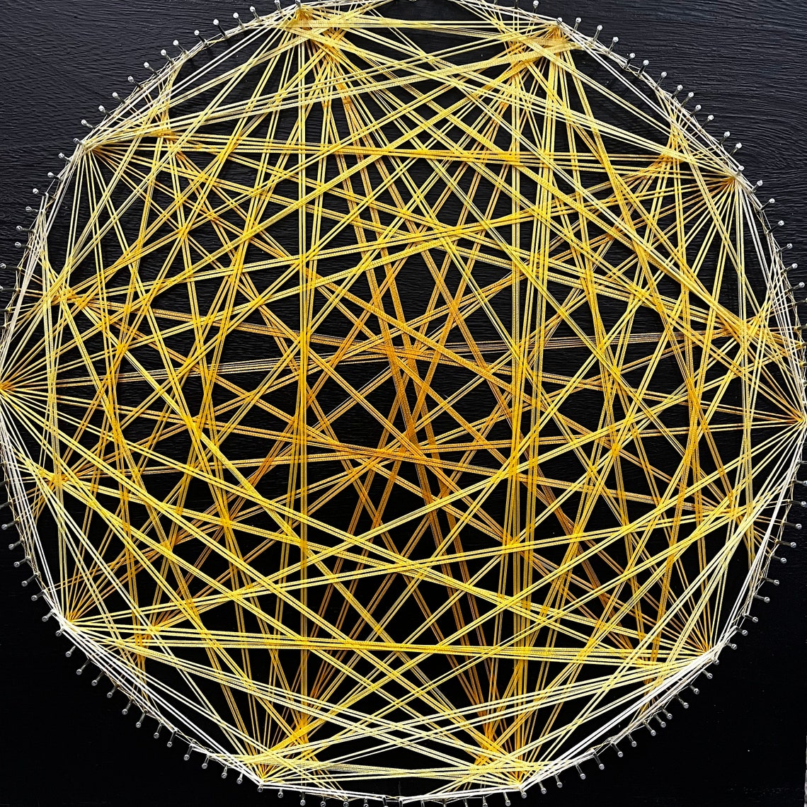 Yellow Ombre Circular String Art - Etsy