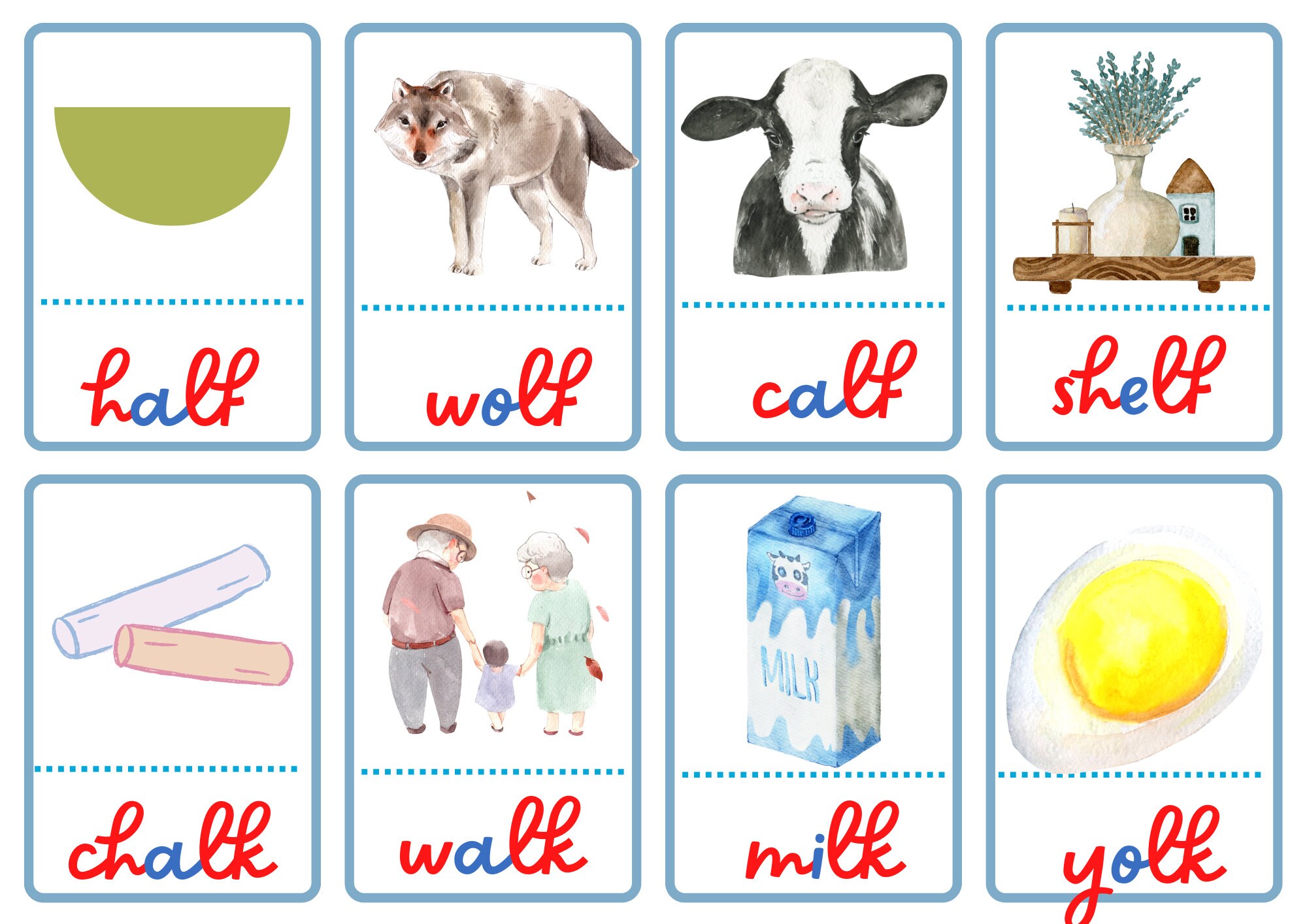 Montessori Blue Series COMPLETE SET (cursive Edition) - Etsy