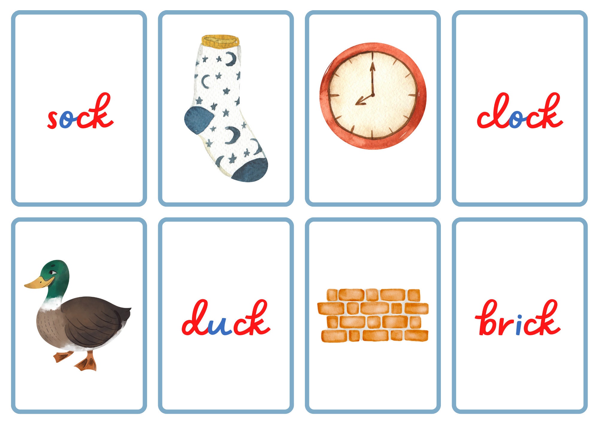 Montessori Blue Series COMPLETE SET (cursive Edition) - Etsy