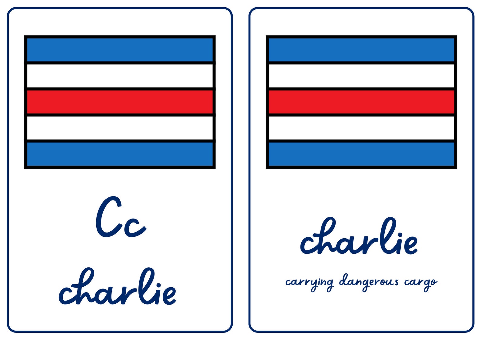Nautical Alphabet Flags (cursive Edition) - Etsy