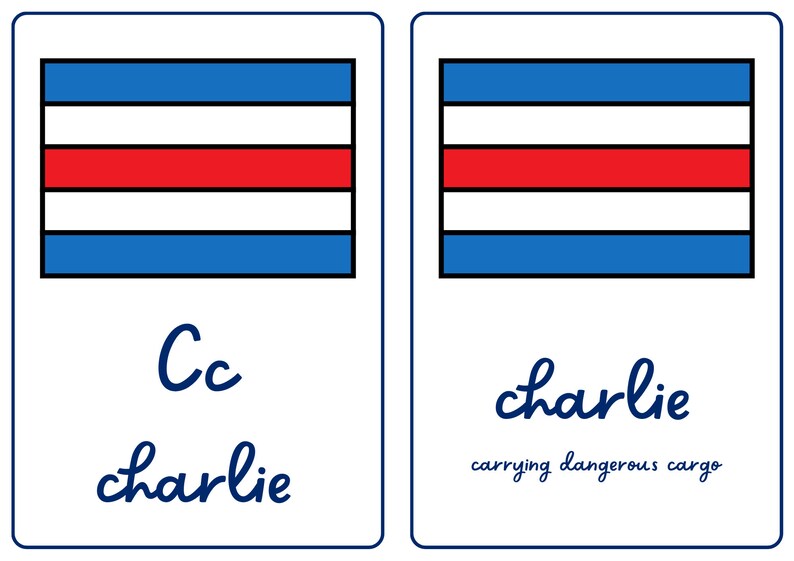 Nautical Alphabet Flags (cursive Edition) - Etsy