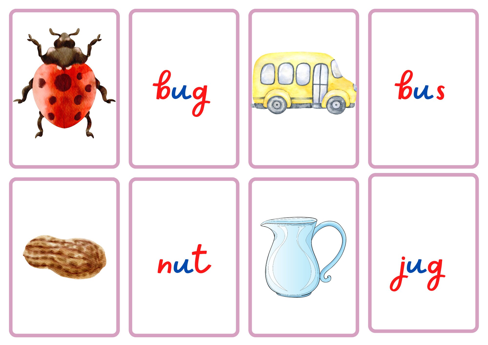 Montessori PINK Series COMPLETE SET (cursive Edition) - Etsy