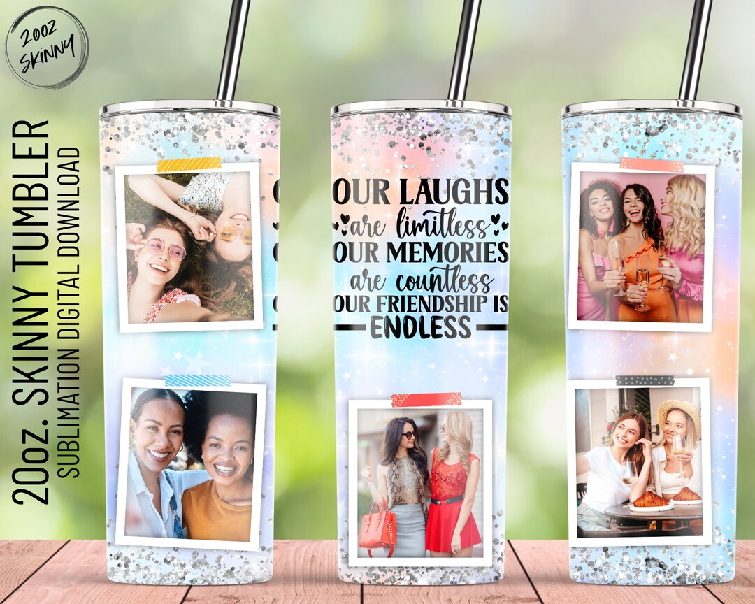Best Friend Photo Tumbler, Bestie Sister Photo Collage, Dream Sweet ...