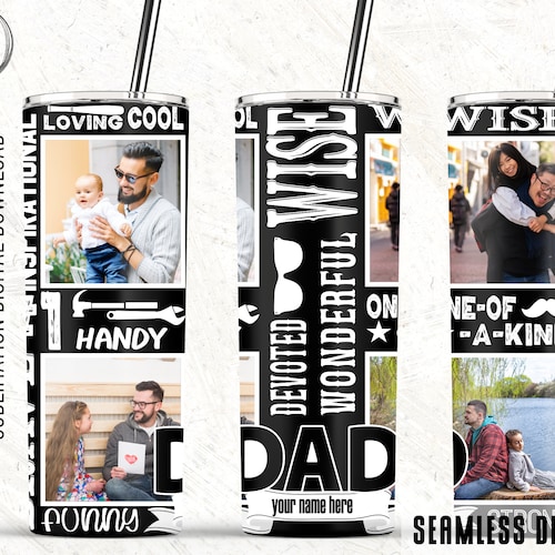 Dad Tumbler Photo Fathers Day Tumbler Personalized 20oz - Etsy