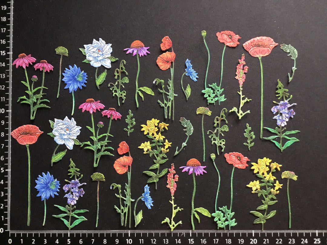 Assorted Floral Die Cuts, Toppers, Embellishments Card Making - Etsy