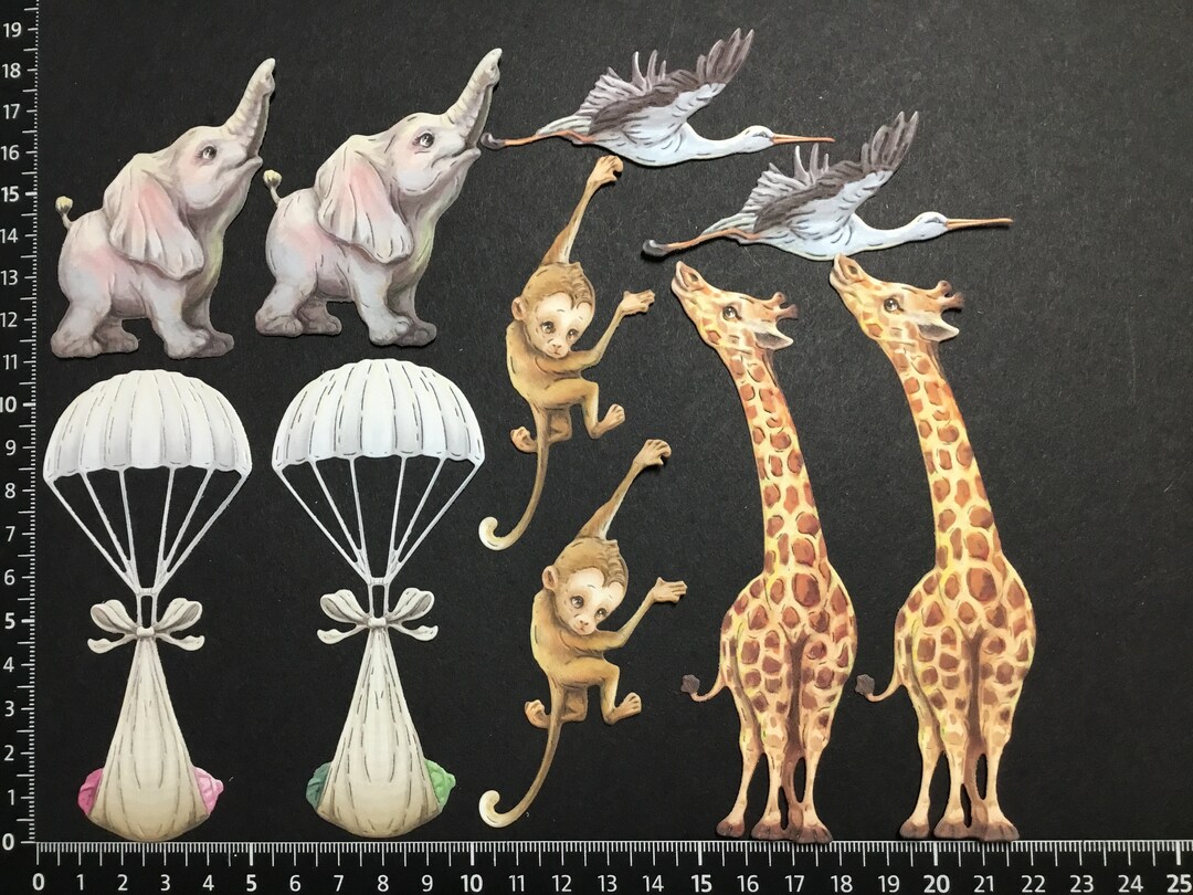 Jungle Animal Die Cuts Toppers Cardmaking - Etsy