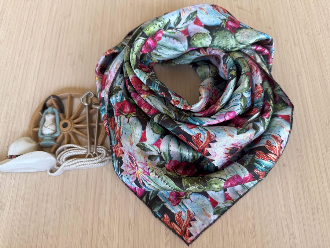 CACTUS FLOWER WILDRAG/ Cactus Flowers Wild Rags / Nopal Wild Rags ...