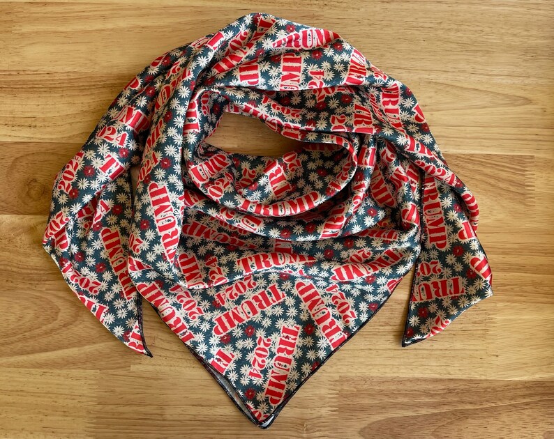 TRUMP 2024 WILDRAG / Red White Blue Scarf / Maga/donald Trump/ Hand ...