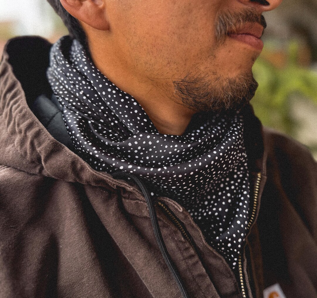 DOTTED WILDRAG SCARF/ Lovely Black and White Dotted Wild Rag /western ...