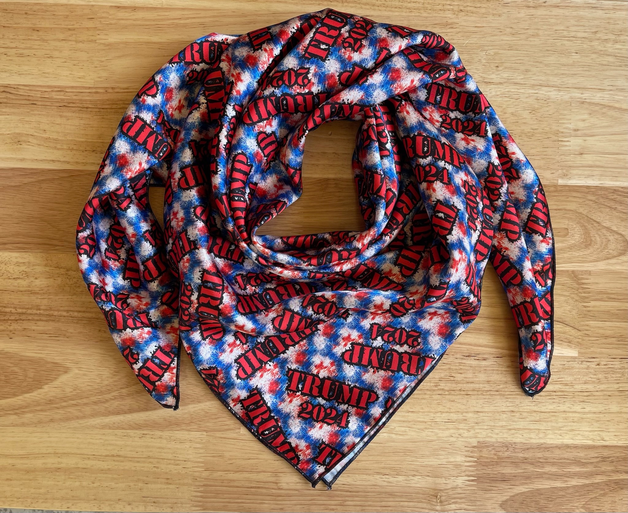 TRUMP 2024 WILDRAG / Red White Blue Scarf / Maga/donald Trump/ Hand ...