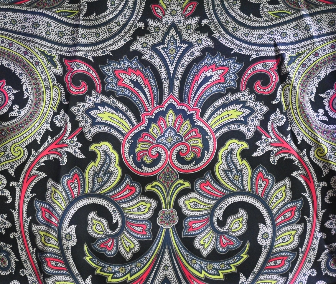 PAISLEY WILDRAG SCARF/ Green/pink / Western Wear / Head Scarf / Hair ...