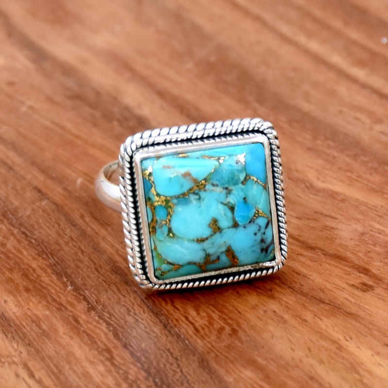 Blue Turquoise Ring - Etsy