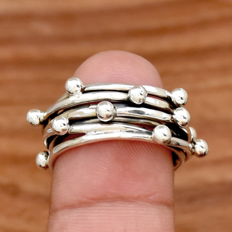 Handmade Wraparound Silver Wire Balls Ring Sterling Silver - Etsy