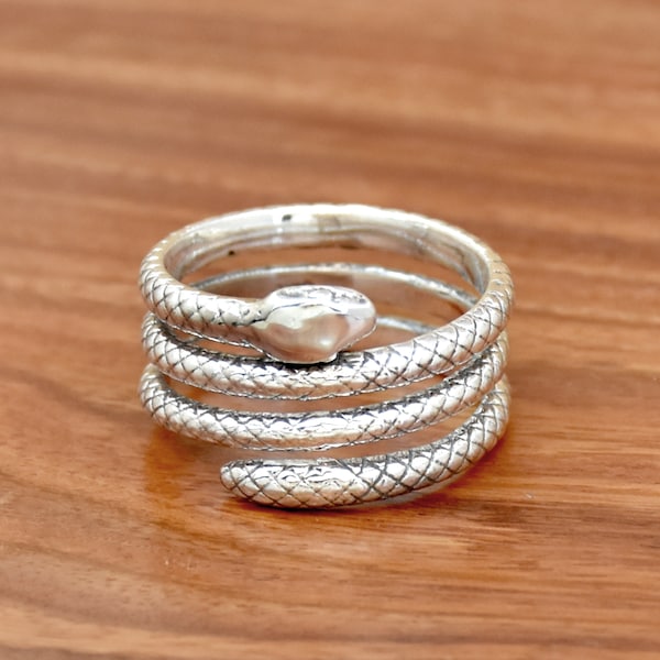 Silver Snake Ring - Etsy