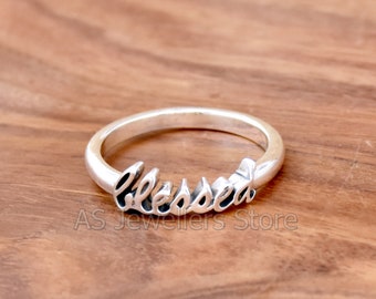 Sterling Silver Blessed Ring - Etsy